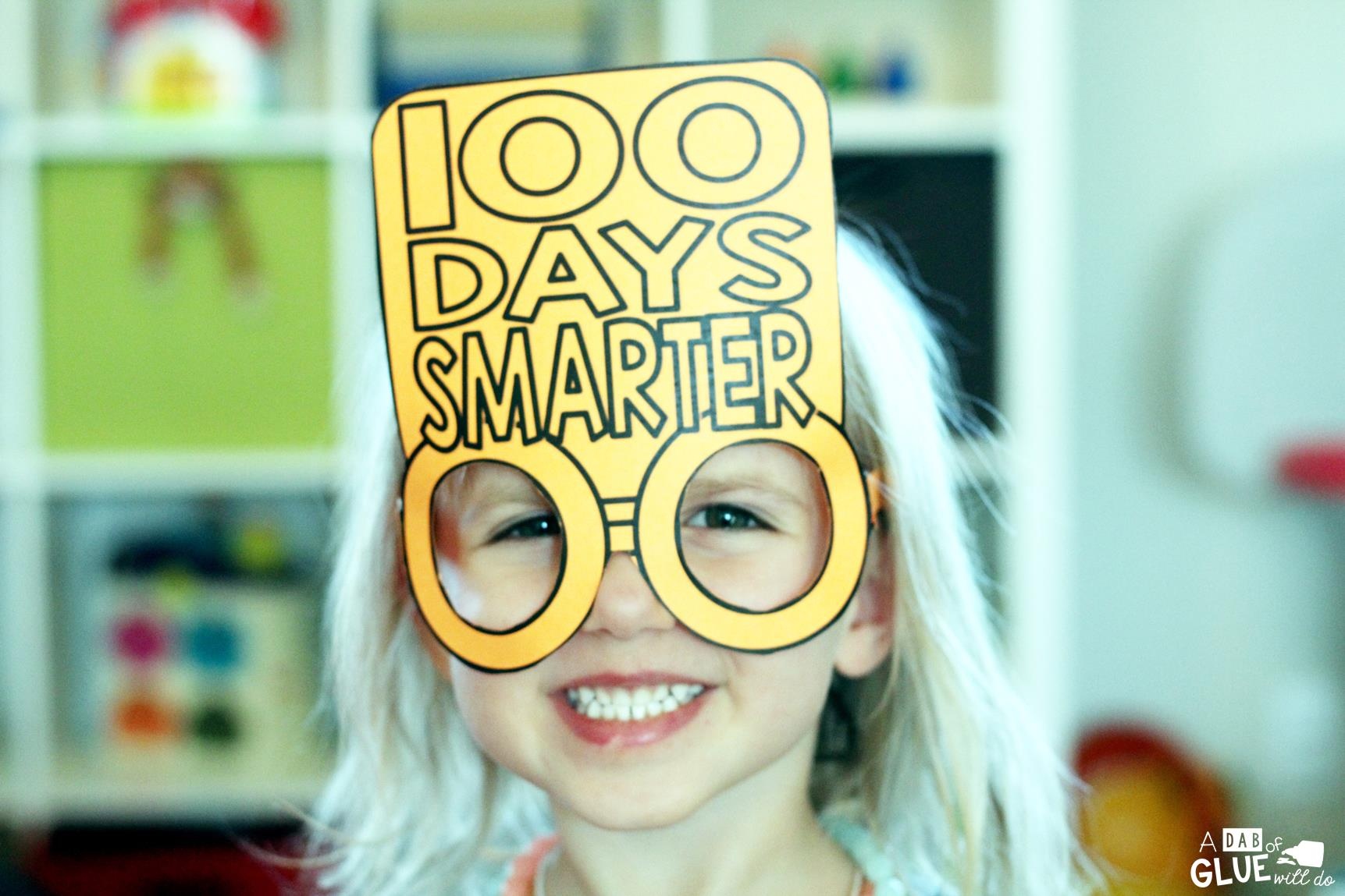 100Th Day Of School Printable Glasses Free Free Printable A To Z