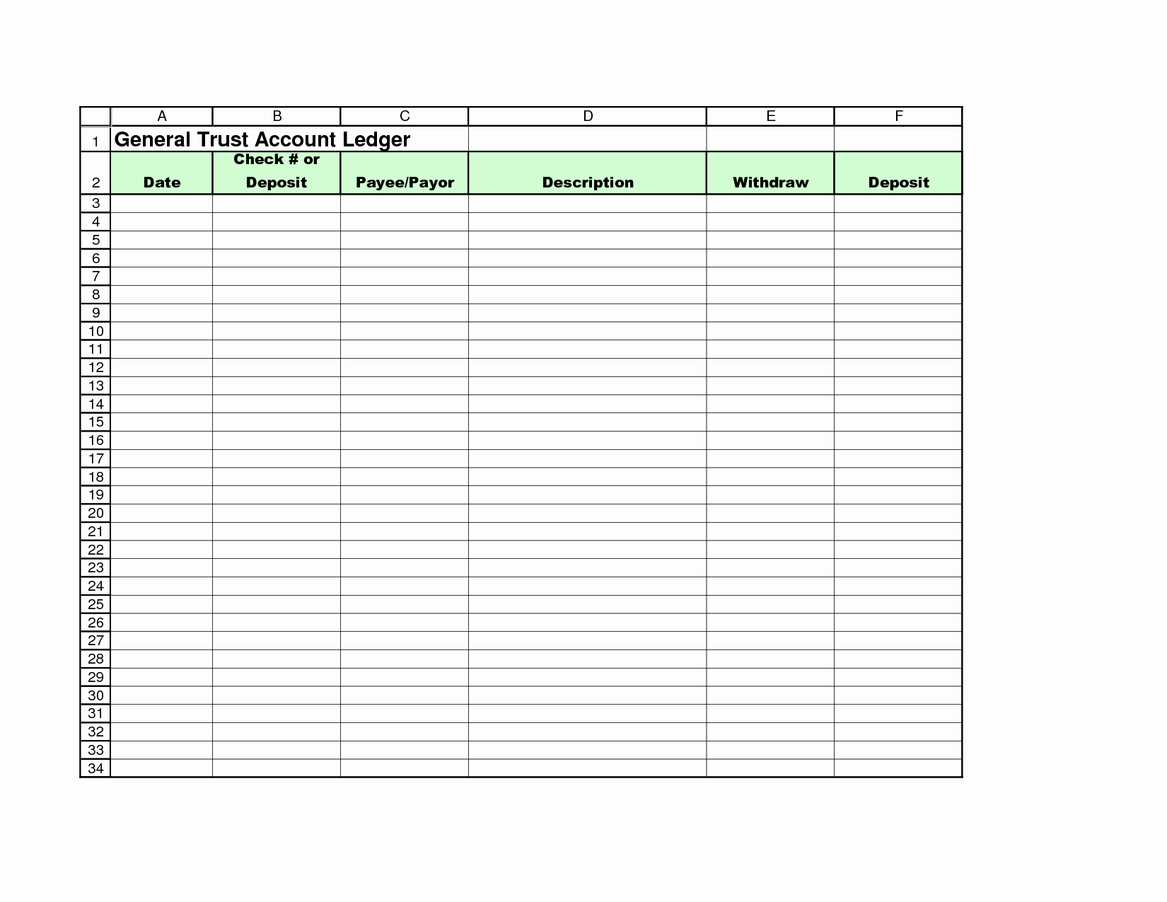 Printable Rent Ledger Customize And Print