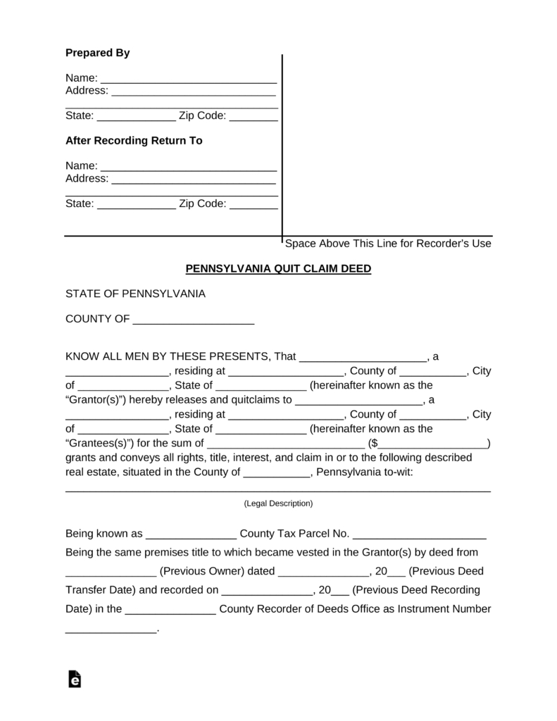Free Printable Quit Claim Deed Washington State Form Free Printable A 