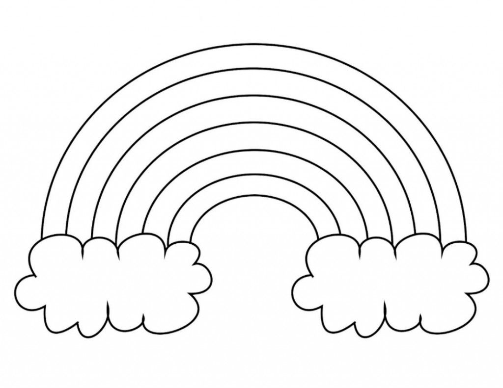 Free Printable Rainbow Templates Small Medium Large Colouring 