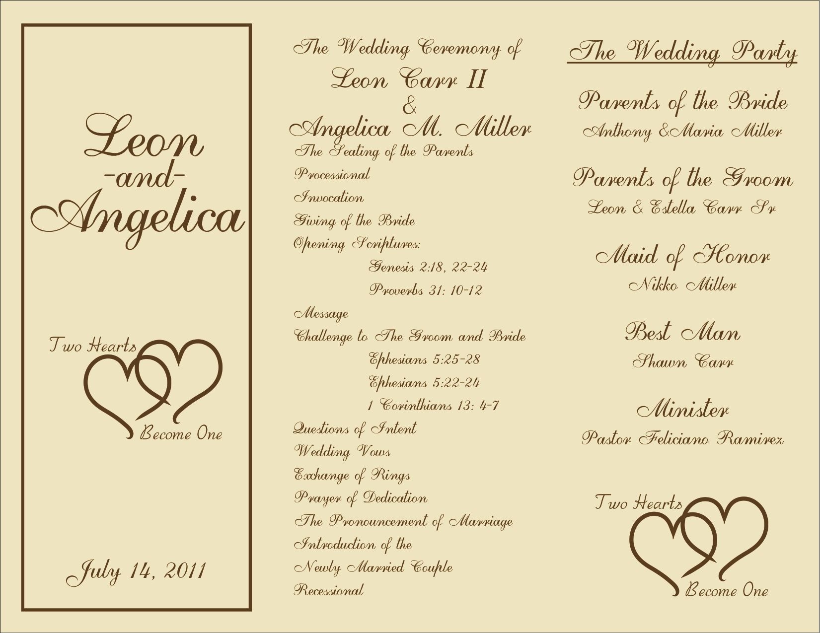 Free Printable Wedding Programs Free Printable A To Z