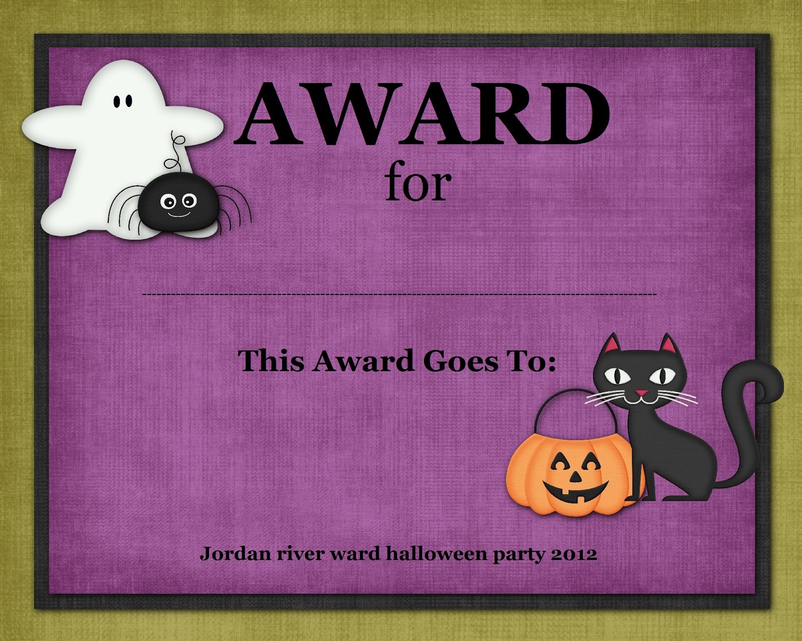 Best Costume Certificate Printable Free Free Printable A To Z