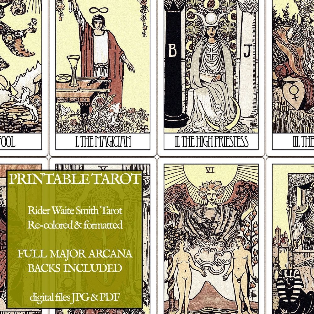Printable Tarot Cards Pdf Free Free Printable A To Z