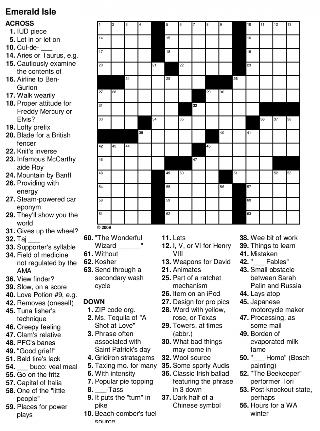 Free Crossword Puzzle Maker Printable Free Printable A To Z
