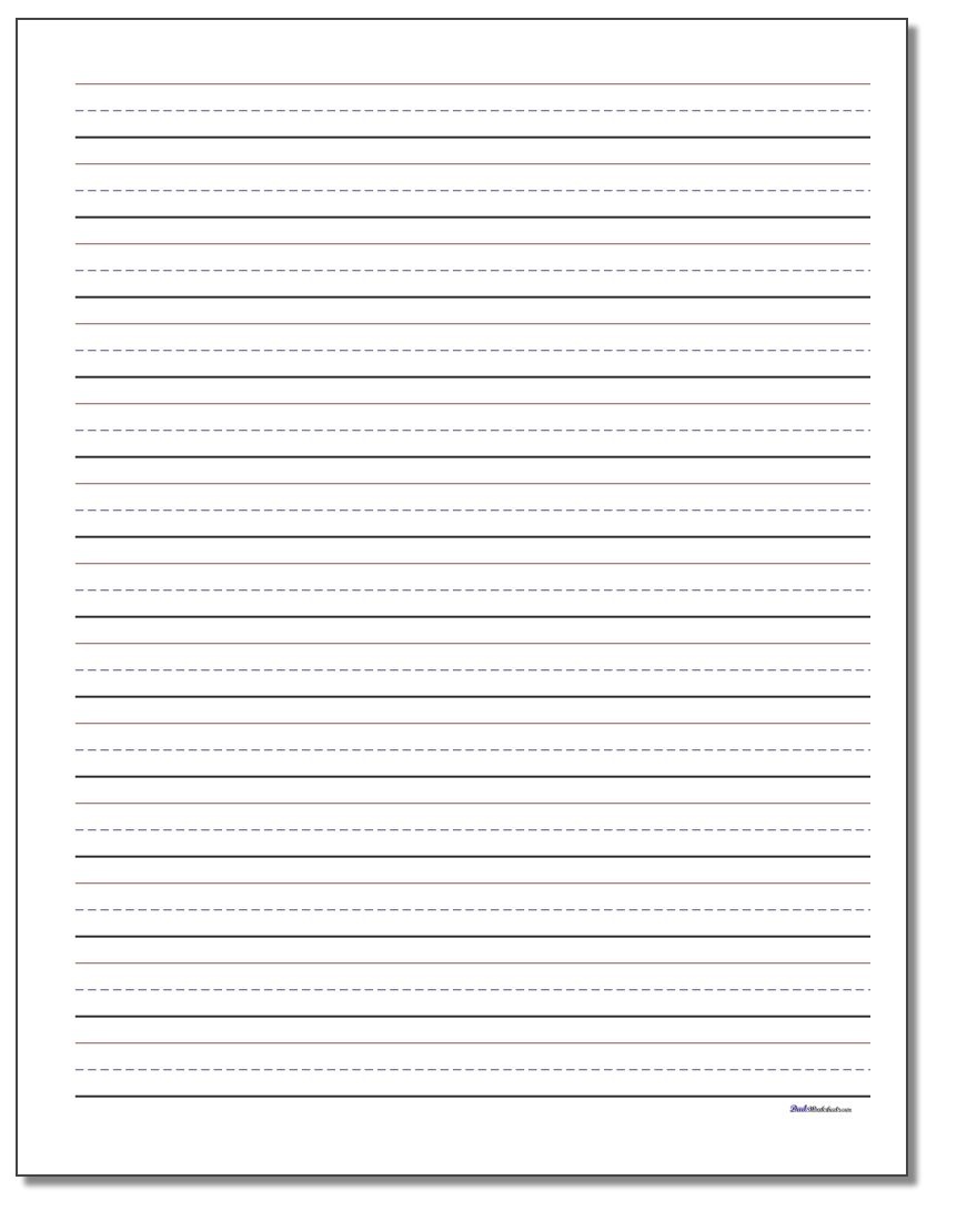 Primary Handwriting Paper Paging Supermom Free Printable 