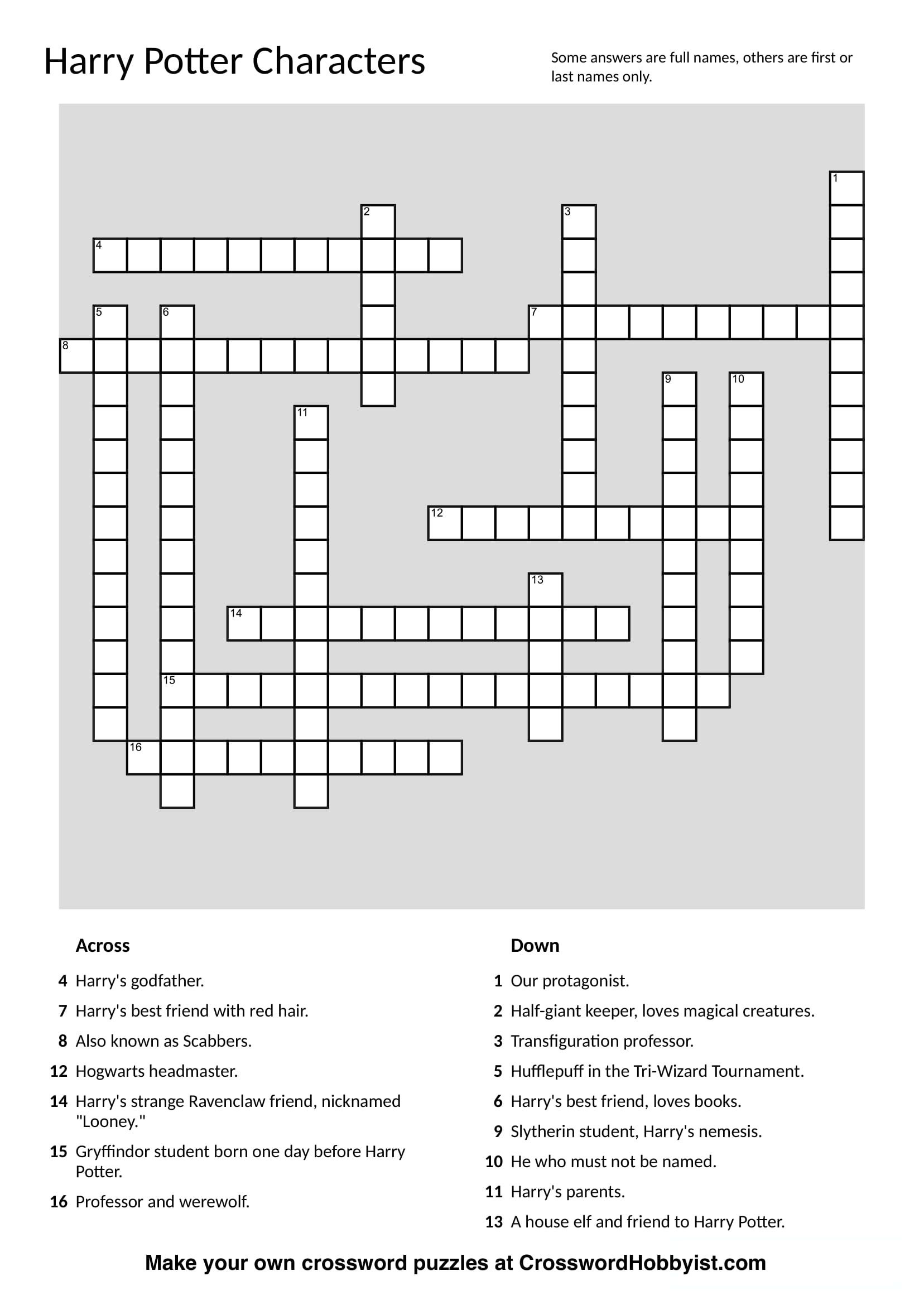 Create A Crossword Puzzle Free Printable Printable Templates