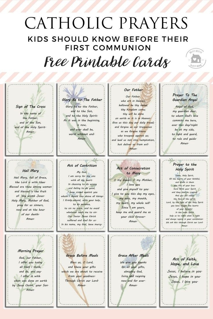 Free Printable Catholic Prayer Cards Free Printable A To Z