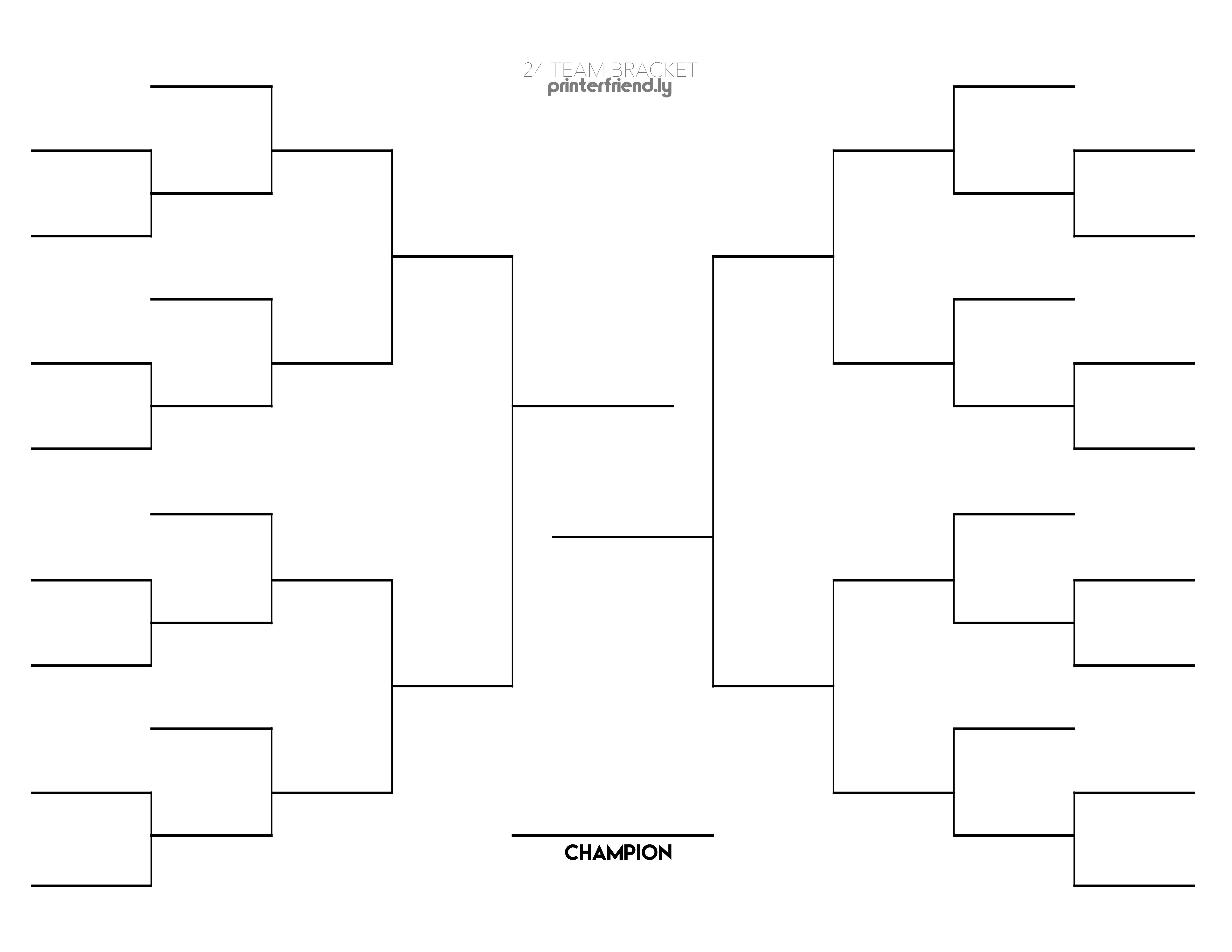 32 Team Double Elimination Bracket Fill Online Printable Fillable 