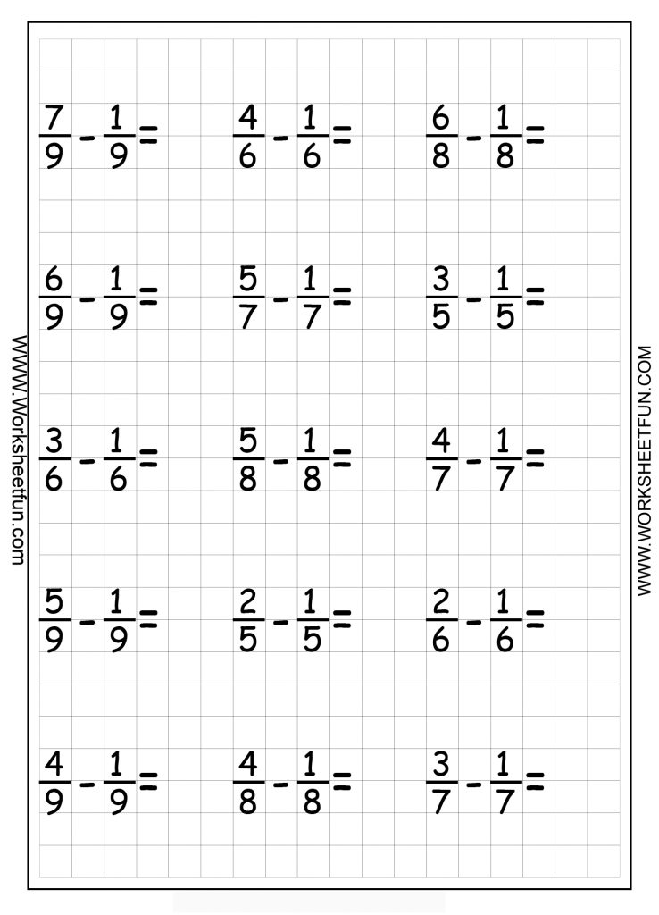 Copy Of Adding Subtracting Multiplying Dividing Fractions Free