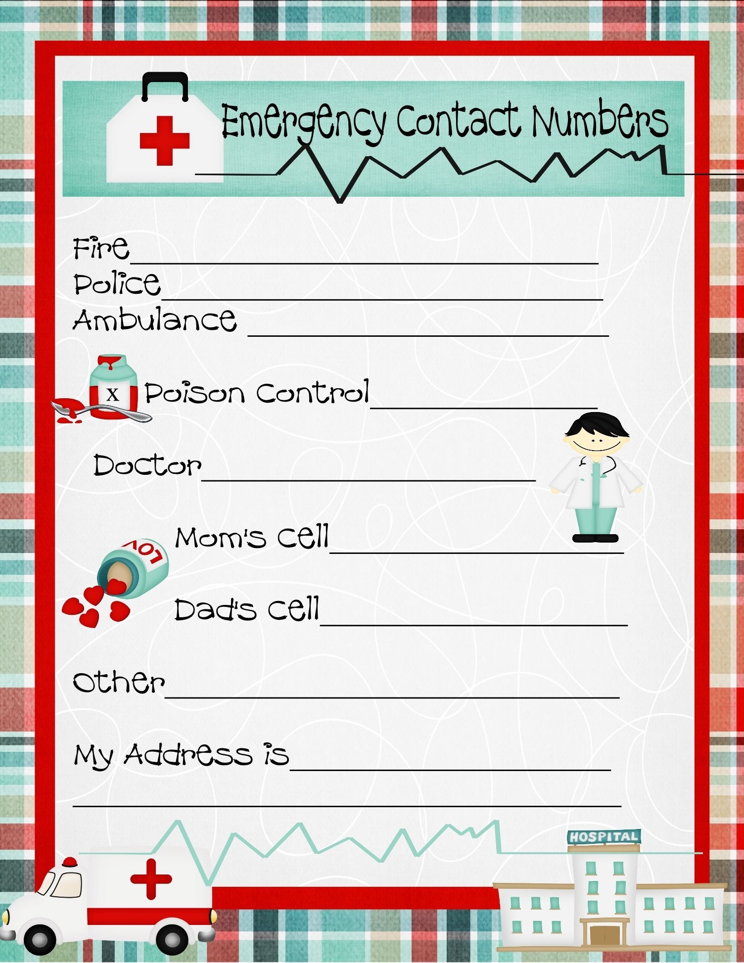 Printable Emergency Contact List Excel Templates