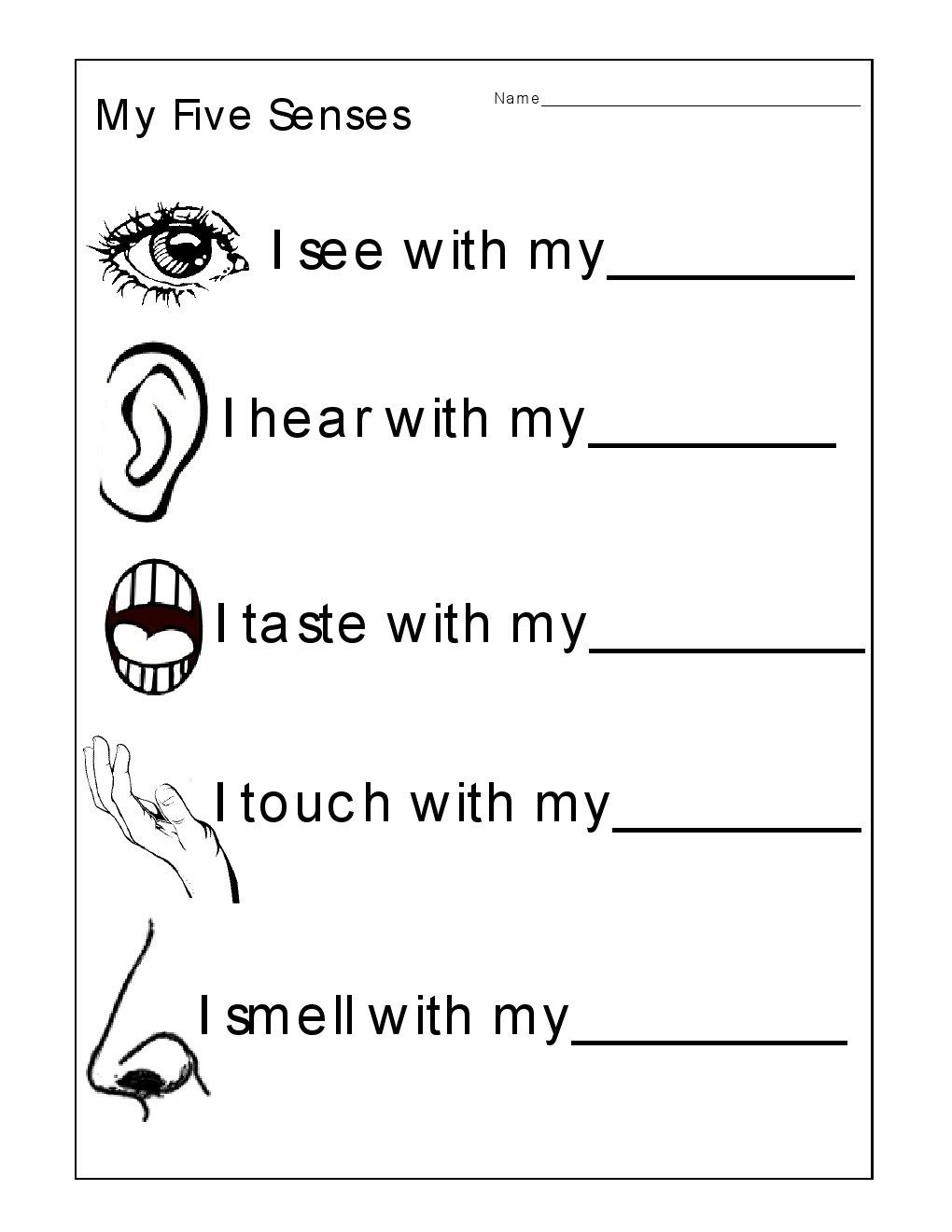 English Worksheets For Kg Google Search Comprehension Senses 