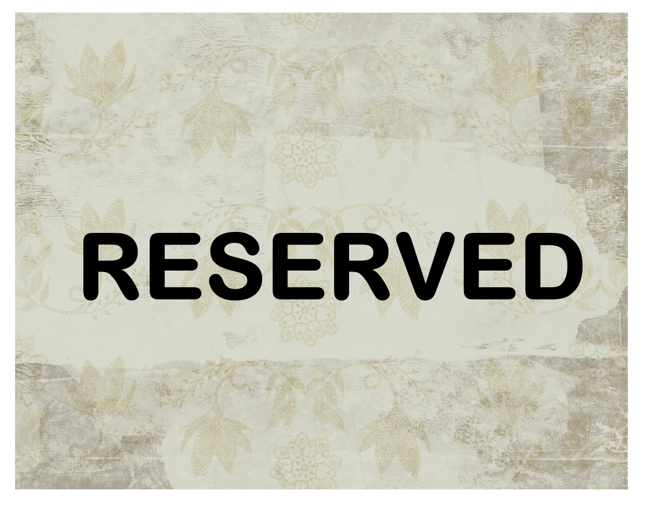 Reserved Signs For Tables Printable