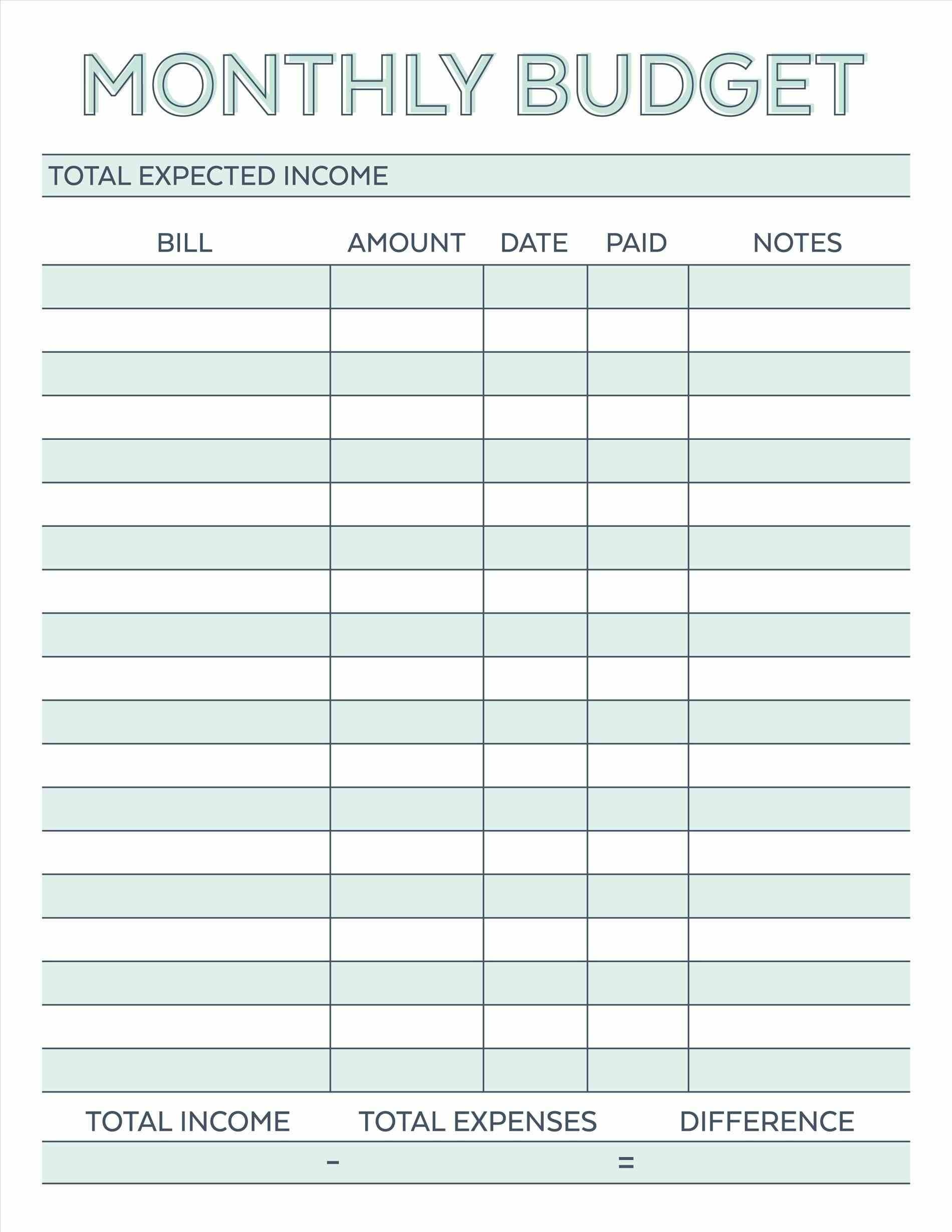 17 Simple Budget Worksheet Printable Photos Rugby Rumilly